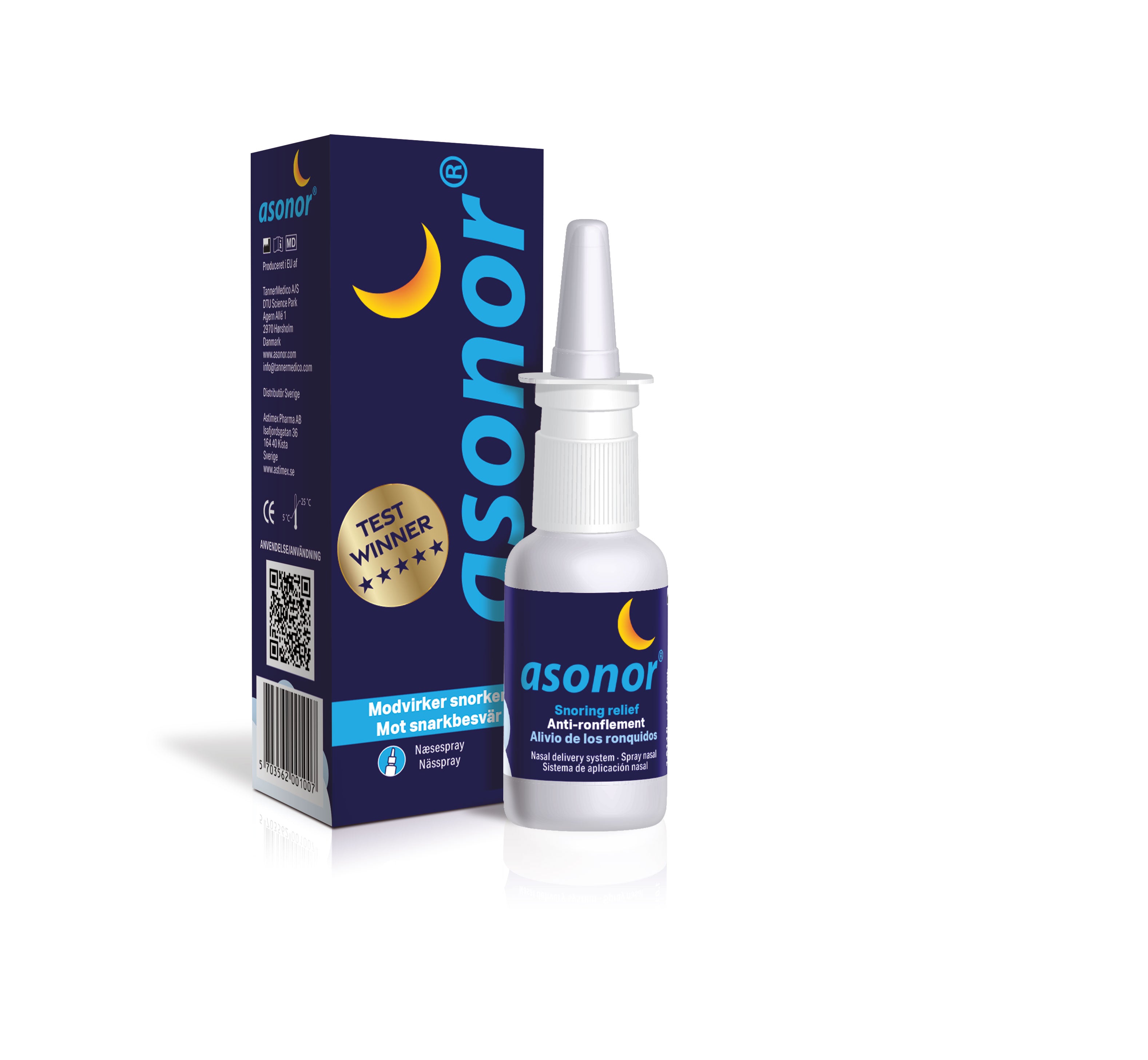 Anti-snorke næsespray med klinisk dokumenteret effekt – Asonordk